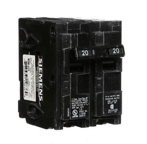 Siemens Q220 20-Amp Double Pole Type QP Circuit Breaker 120/220 V | eBay