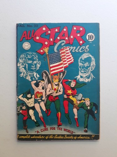 All Star Comics 22 DC Comics 1944 Golden Age Justice Society Iconic ...