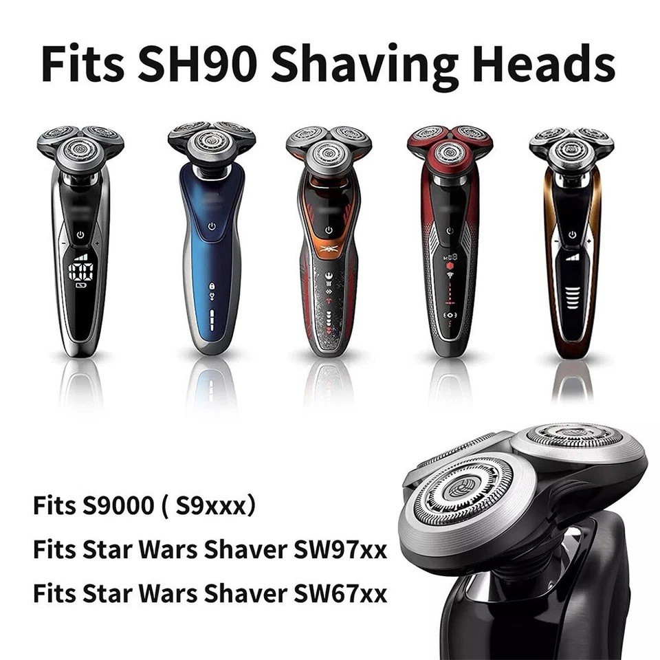 3Pcs Philips SH90 Shaver Replacement Heads Foil Cassette for Series ...