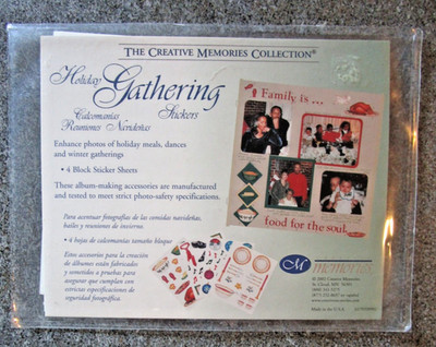 Creative Memories HOLIDAY GATHERING Stickers -4 Block sticker sheets ...