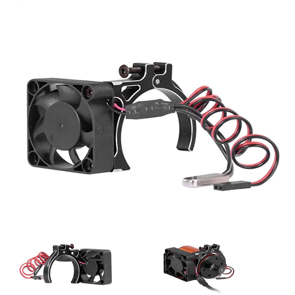 RC Motor Heatsink Cooling Fan w/Thermal Sensor 42mm For Rc TRX4 scx10 E ...