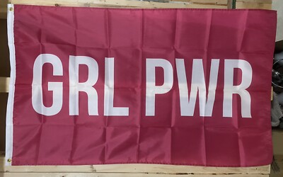Girl Power Flag FREE SHIP Pink Girls Motivation Gym Lift USA Sign 3x5 ...