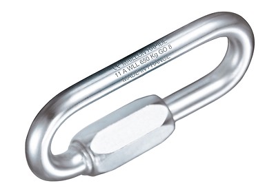 Petzl P15 7mm Long Opening Maillon Rapide - Galvanised Steel 25KN PPE ...