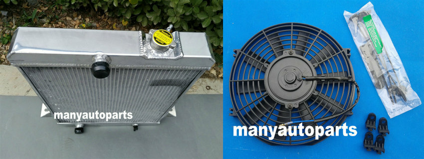 Aluminum Radiator + fan for TRIUMPH TR4A 1965-1968 1966 1967 65 66 67 ...