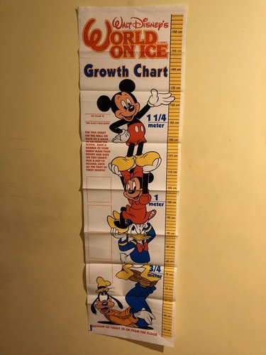 (😺) Childs Plastic Growth Wall Chart - Walt Disney’s World On Ice | eBay