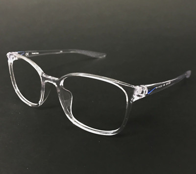 Nike Eyeglasses Frames 7026 900 Crystal Clear Square Full Rim 52-18-140 ...