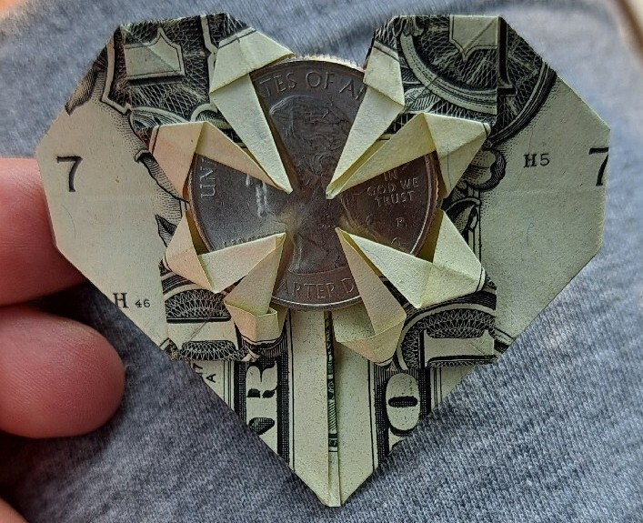 Money Origami Heart