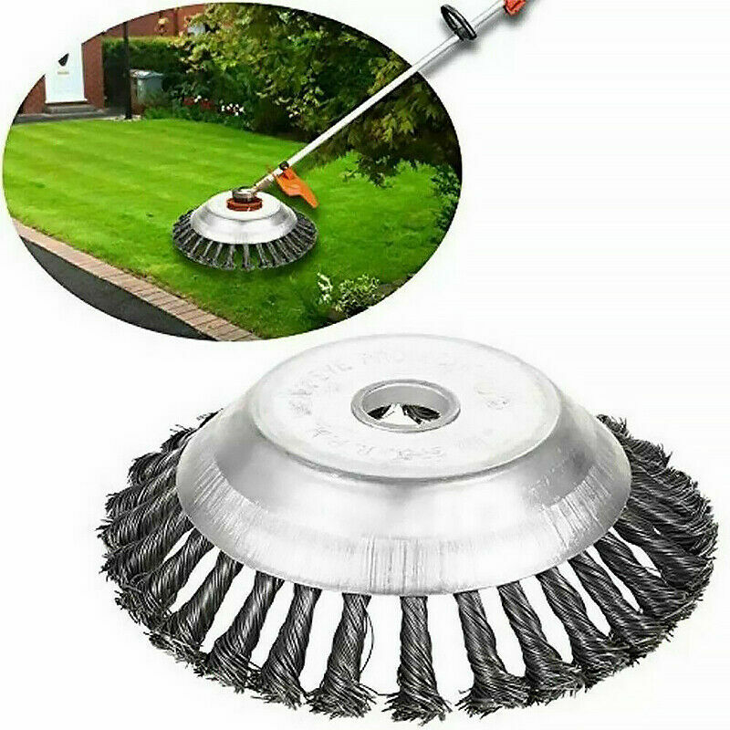 6" 8" Weed Brush Derusting Weeding Wheel Garden Wire Trimmer Grass ...