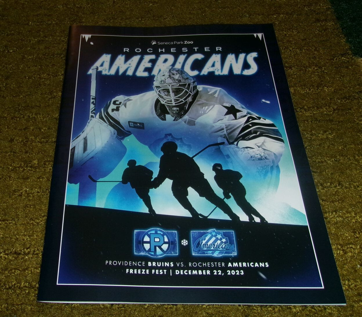 New DUSTIN TOKARSKI Rochester Americans/Amerks GAME PROGRAM 12/22/23 ...