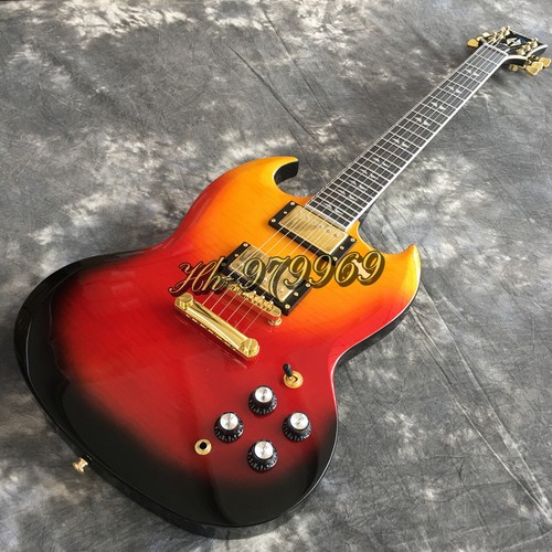 SG Supreme 6 Strings Electric Guitar Mahogany Neck Flame Maple Veneer ...