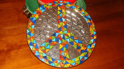 PEACE SIGN MIRRORED TILES ~ A Must Memory ~ 12”d ~ | eBay