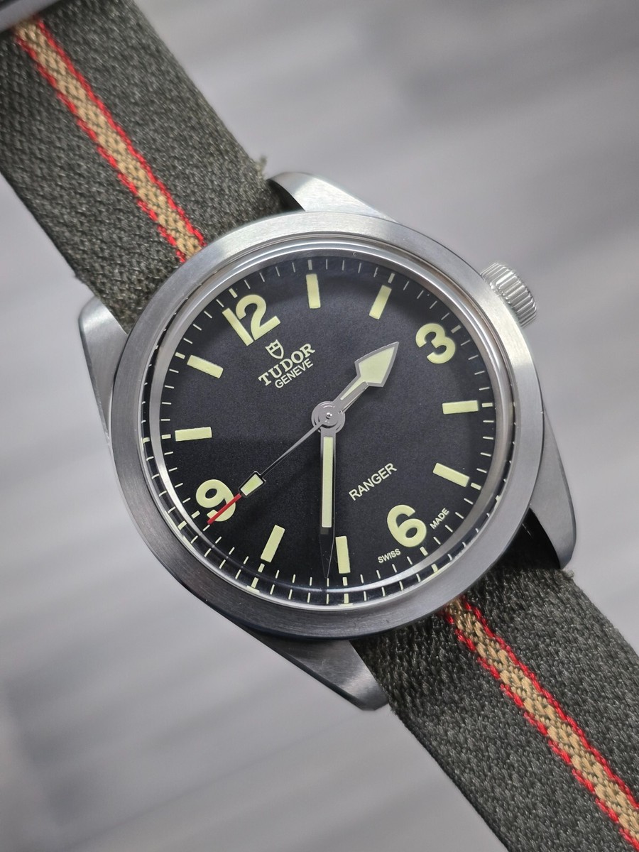 Rolex Explorer 1 Pulseira Nato Pulseira Modelo Nato Em Couro Azul 18mm