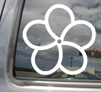 Cute Plumeria Flower - Tropical Islands Hawaii Car Vinyl Decal Sticker ...
