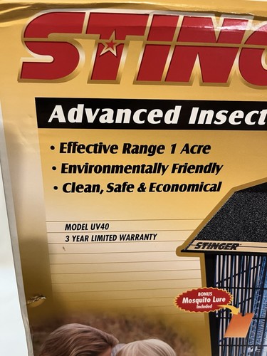 NEW Stinger UV40 Bug Zapper Electronic Insect Control 1 Acre made in ...