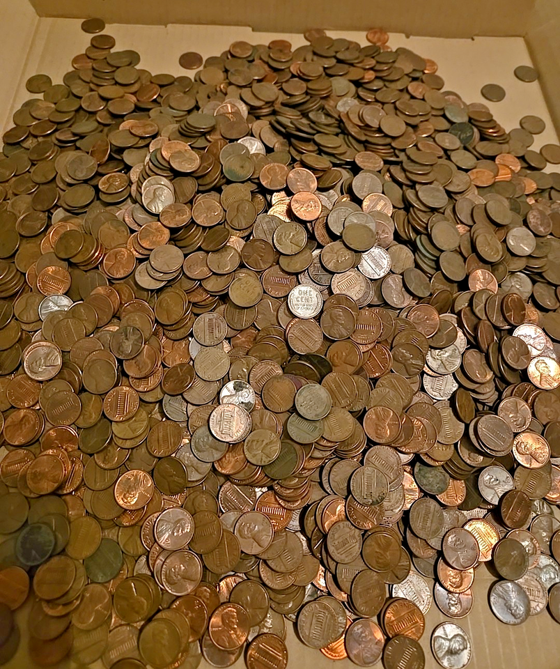 500 Pre 1982 Copper Pennies, over 3 POUNDS, 95% Copper, Unsorted and ...