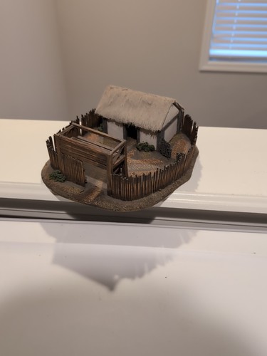 Scenery & Terrain - Miniature Wargaming Villager Hovel w/ Palisade 25 ...