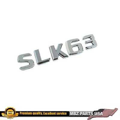 SLK63 Chrome Emblem Logo Decal Trunk Lid SLK Mercedes Benz New Rear ...
