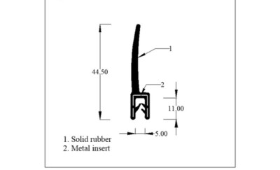 Large Rubber Exposed Fin Car Boot Seal Edge Trim Truck / Camper Van ...