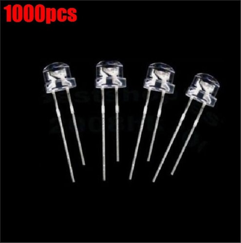 1000Pcs F5 5Mm Red Straw Hat Super Bright Led Light Led Lamp xp | eBay