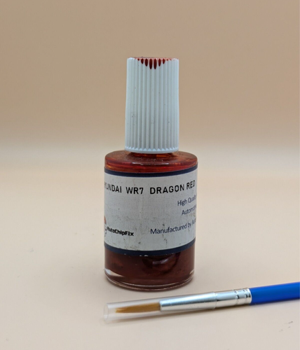 For HYUNDAI Code WR7 DRAGON RED Auto Touch Up Paint + Fine Brush | eBay ...