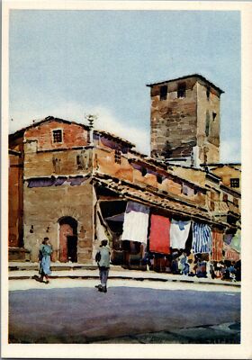 Vintage Postcard On The Old Bridge Angelo Maria Crepet Florence Italy ...