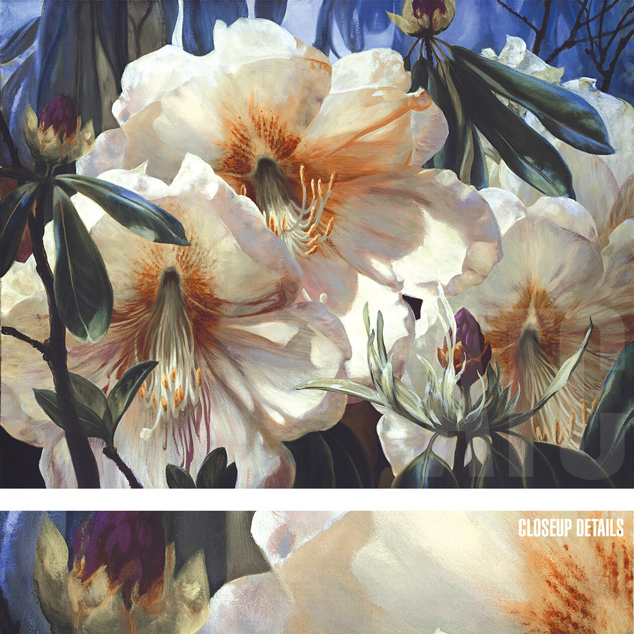 40W"x30H" WILDWOOD SPRING by ELIZABETH HORNING - VIVID BLOOMING FLOWERS ...