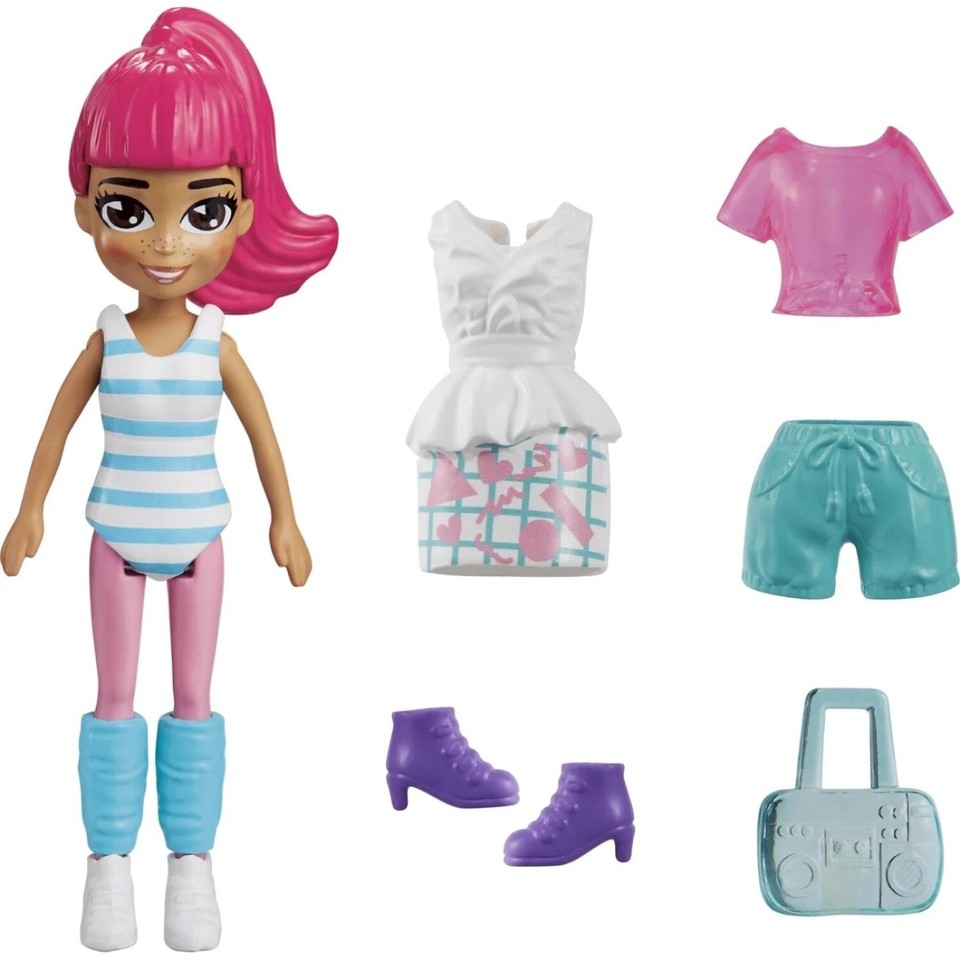 POLLY POCKET ACTIVE POSE DOLLS 9cm TRENDY OUTFIT ACCESSORIES SHANI LILA ...
