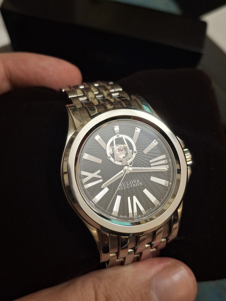 Bulova Accutron Kirkwood Automatic Swiss Mens Watch 63A103 A8 2008 NEW ...