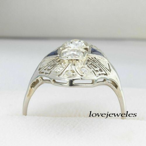 2CT Round Cut Lab-Created 2-Stone Art Deco Vintage 925 Silver ...