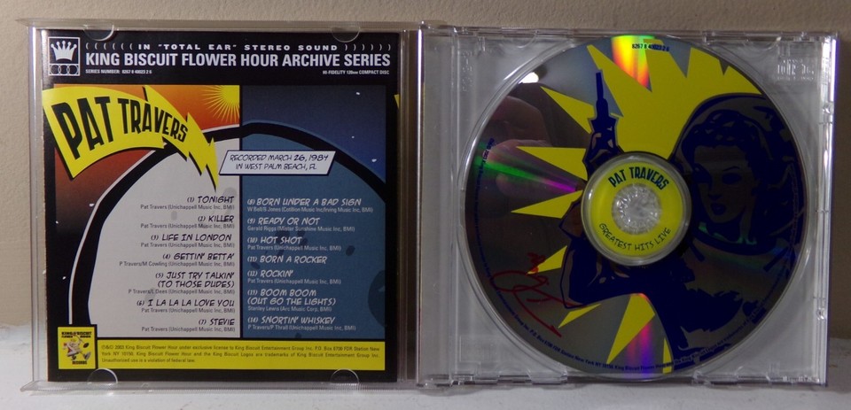 2003 PAT TRAVERS KING BISQUIT FLOWER HOUR ARCHIVE SERIES GREATEST HITS ...