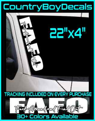 FAFO F Around And Find Out 22" Vinyl Decal Sticker Hated Diesel Truck ...