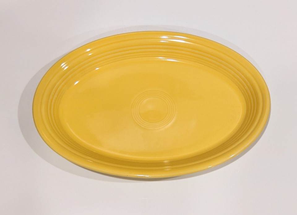 Fiesta Ware Large Oval Platter Sunflower Yellow 13 1/2” Serving ...