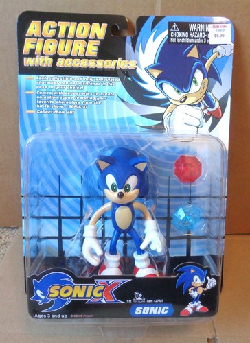 MOC TOY ISLAND SEGA SONIC X THE HEDGEHOG ARTICULATED 5" FIGURE w/CHAOS ...
