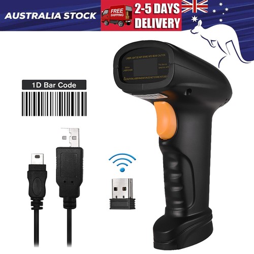 Handheld Auto 2.4G Wireless 1D Barcode Scanner Bar Code Reader + USB ...