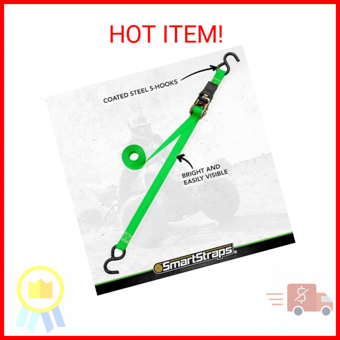 SmartStraps Ratchet Straps - 6ft GRN Padded Ratchet 2pk 1,500lb , green ...