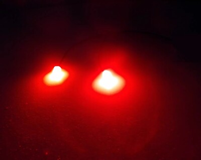 2 10mm SLOW FLASHING DIFFUSED RED LED LIGHTS 9V DC LGB G SCALE TRAIN ...