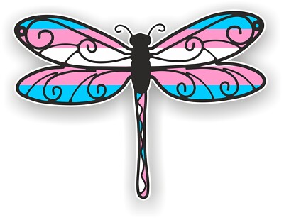 Beautiful Dragonfly Insect LGBT Transgender Pride Flag vinyl car ...
