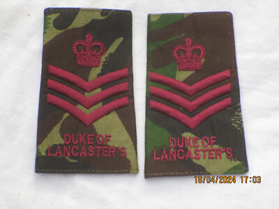 Shoulder Marks: Staff Sergeant, DPM, Duke Of Lancaster´S Regiment, Pair ...