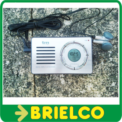 RADIO DIGITAL DE BOLSILLO AM-FM COMPACTA AURICULARES TMRAT015 2AAA LCD ...