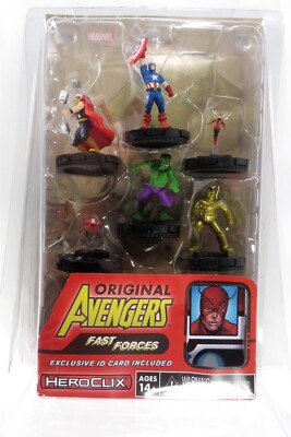 Fast Forces ~ ORIGINAL AVENGERS Set HeroClix w/ Exclusive Ant-Man ID ...