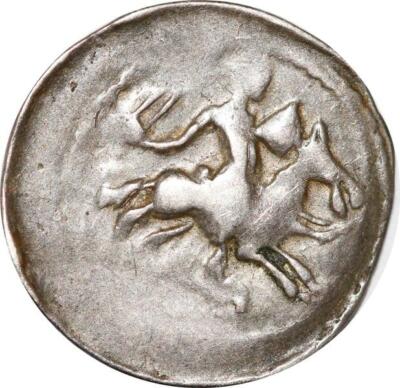 P2078 Denier Lorraine Ferri III 1251-1303 Nancy. Chevalier Epée pal ...