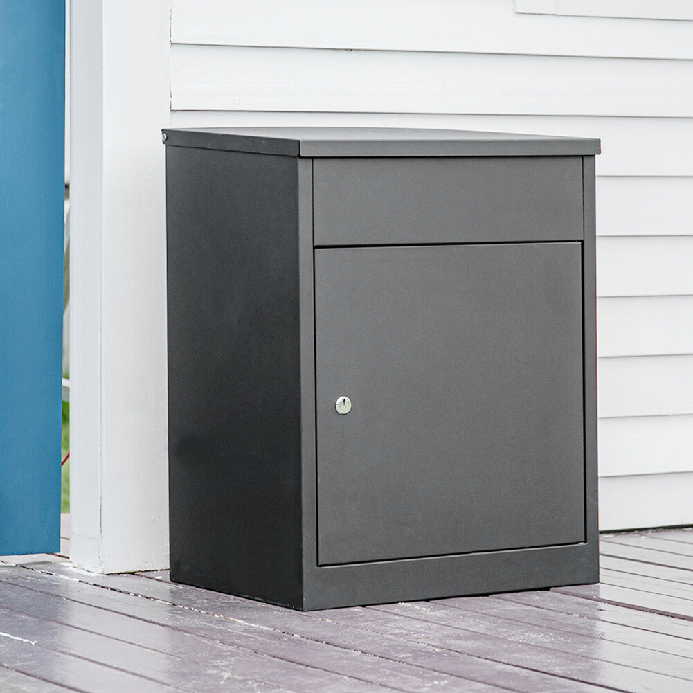 Lockable Metal Parcel Delivery Secure Dropbox Outdoor Storage Letter ...