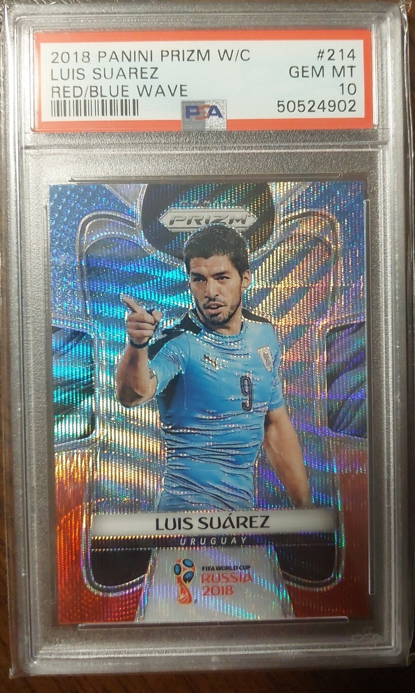 2018 Panini Prizm World Cup Red/ Blue Wave #214 Luis Suarez /PSA 10 | eBay