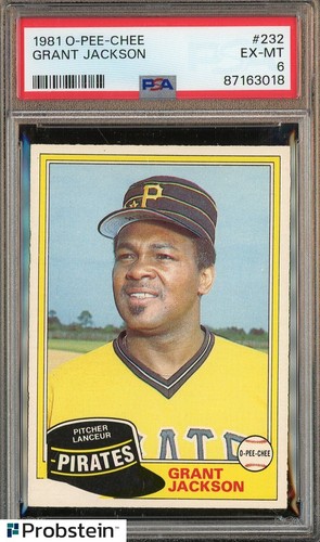1981 O-Pee-Chee OPC #232 Grant Jackson Pirates PSA 6 EX-MT | eBay