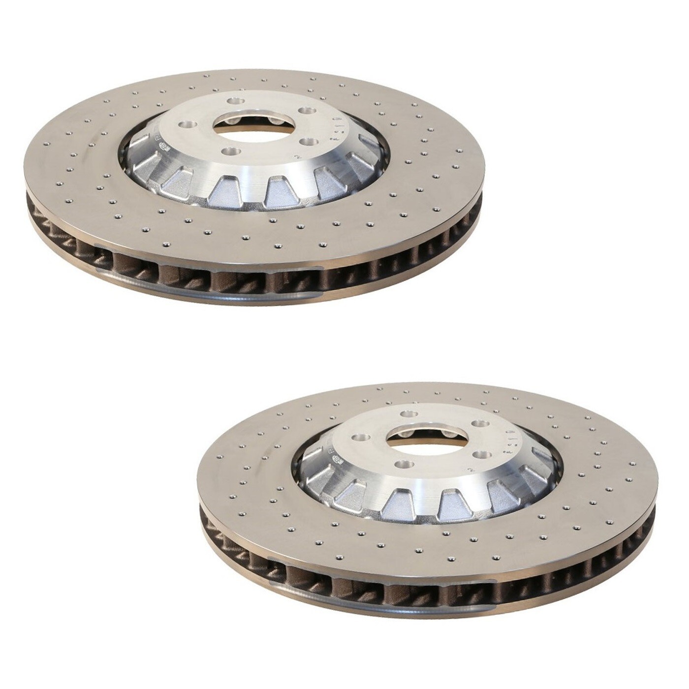 SHW Performance Set Front Drilled Disc Brake Rotors for Shelby GT350 Up ...