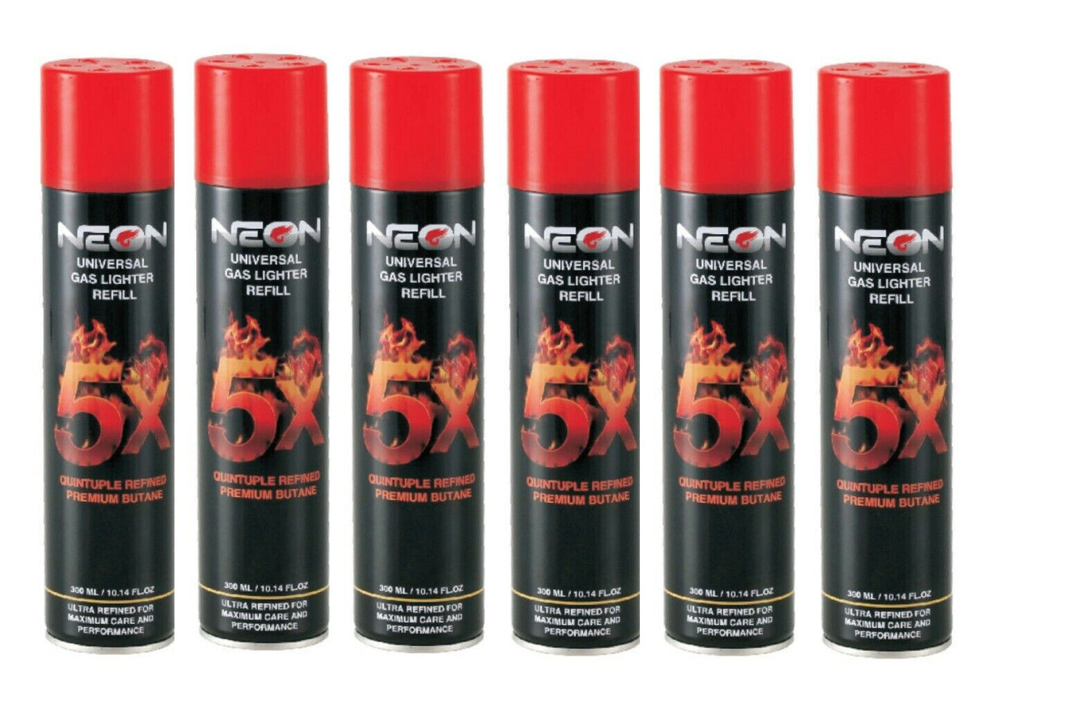 6 Can Neon 5X Refined Butane Lighter Gas Fuel Refill 300 mL 10.14 oZ | eBay