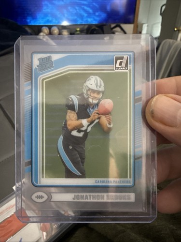 2024 Clearly Donruss Jonathan Brooks Rated Rookie #70 Carolina Panthers ...