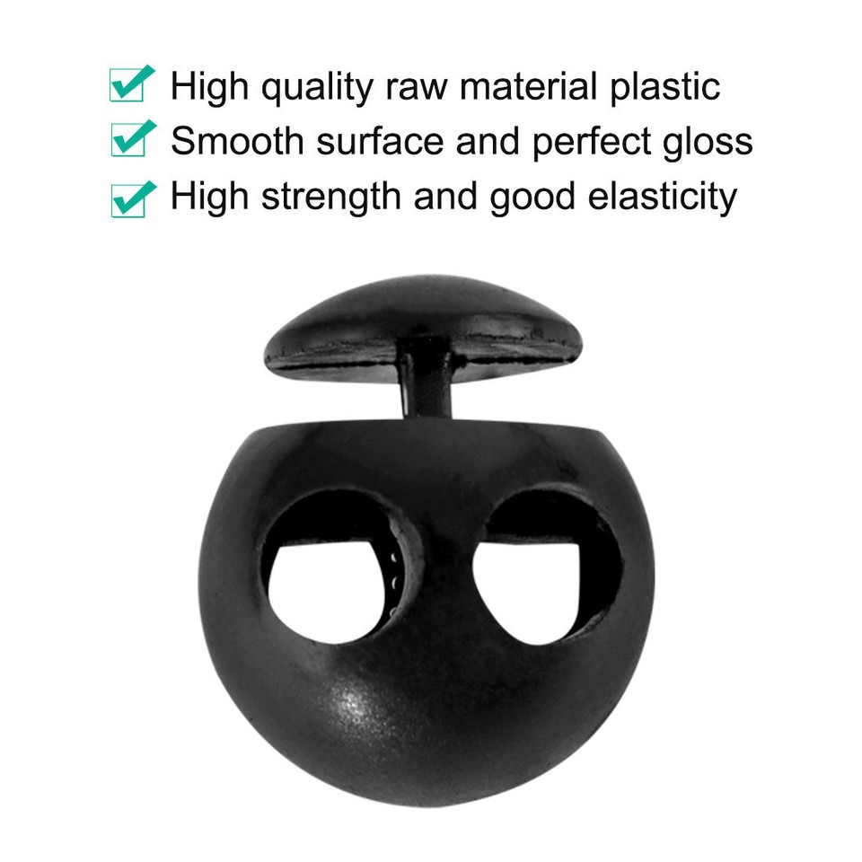 10pcs Plastic Cord Locks Stoppers Ends Spring Fastener Organizers | eBay