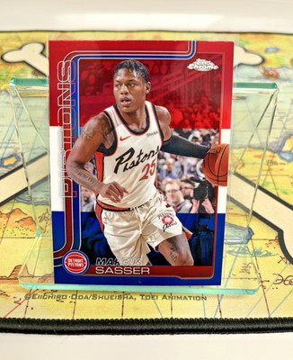 2025-26 Topps Chrome MARCUS SASSER Red White & Blue Refractor #35 | eBay