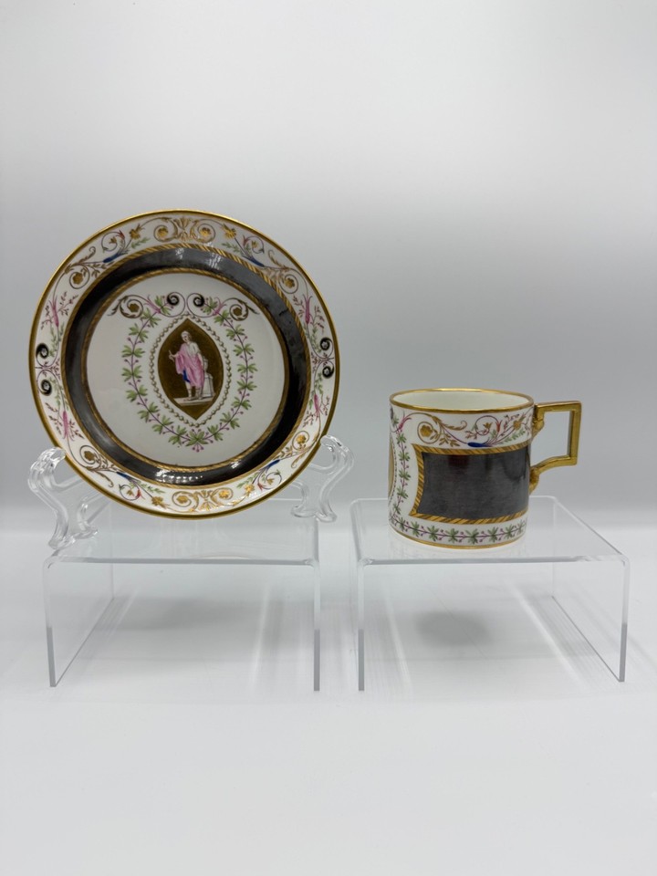 Antique Imperial Royal Vienna Porcelain Cup and Saucer, 1787 | eBay